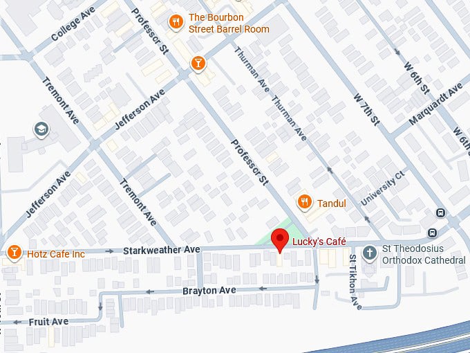 16. lucky’s cafe map