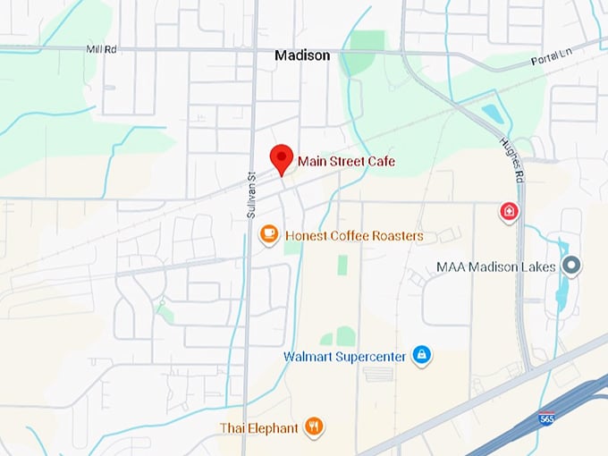 16. main street café map