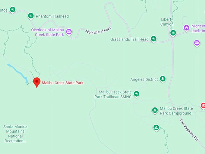 16. malibu creek state park map