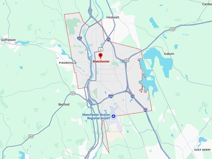 16. manchester, nh map