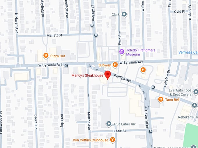 16. mancy's steakhouse map