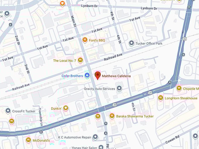 matthews cafeteria map