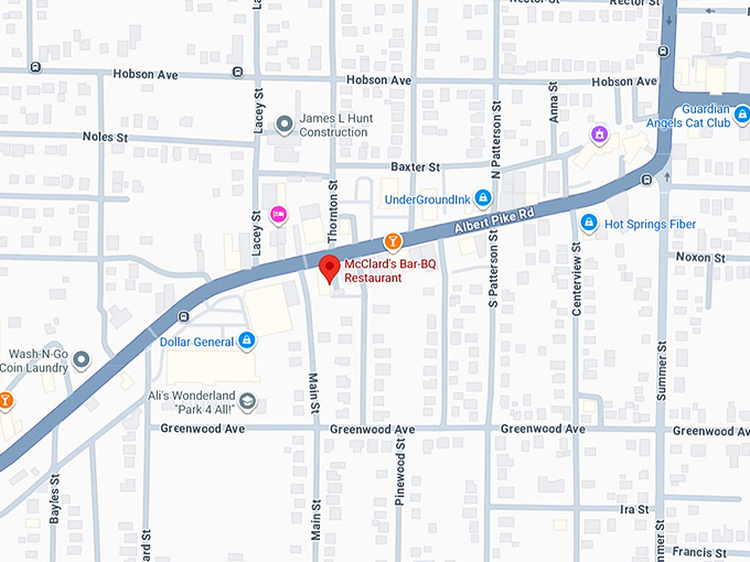 16. mcclard’s bar‑b‑q map