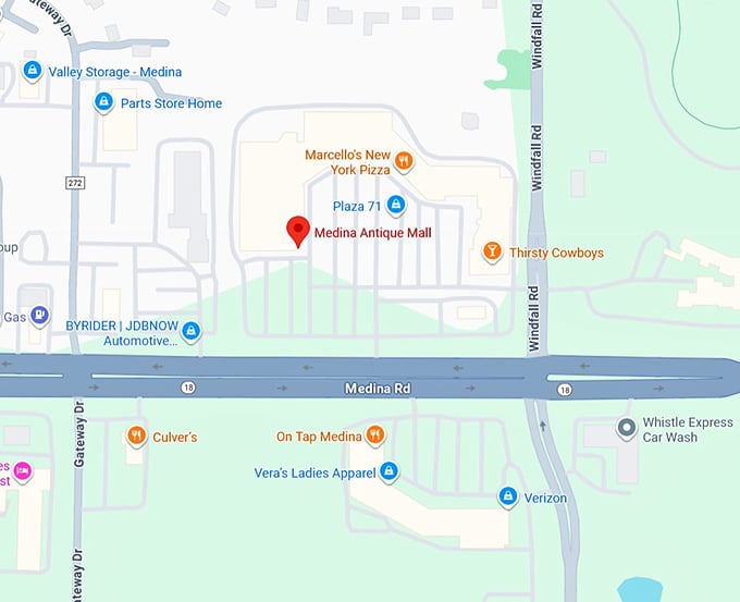 16. medina antique mall map
