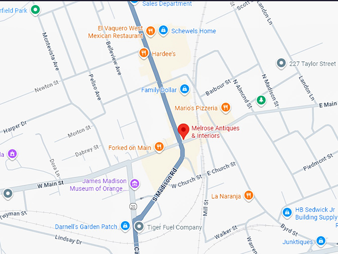 16. melrose antiques & interiors map