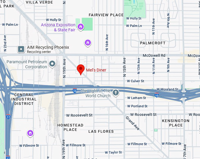 16. mel's diner map