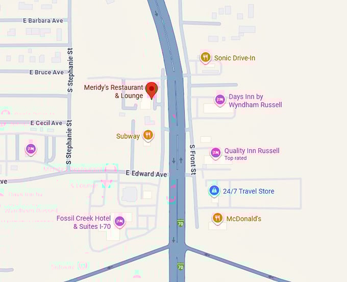 16. meridy's restaurant & lounge map