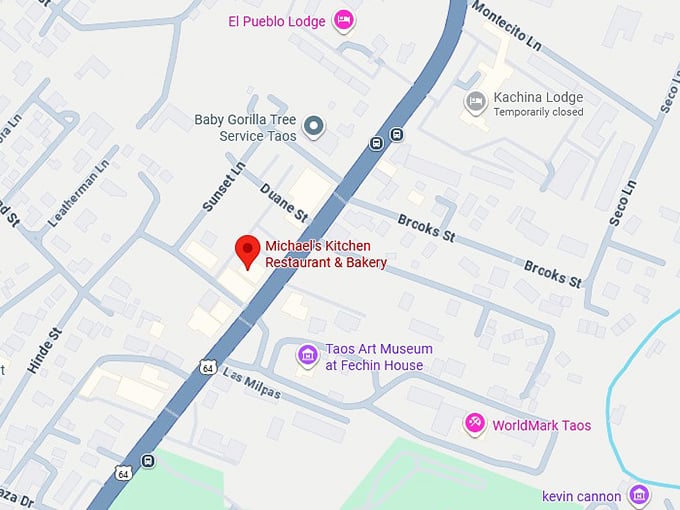 michael's kitchen restaurant & bakery map