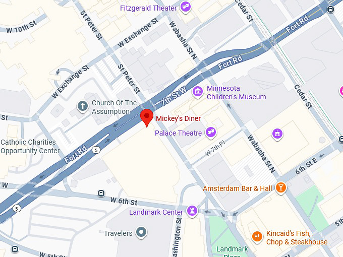 16. mickey’s diner map