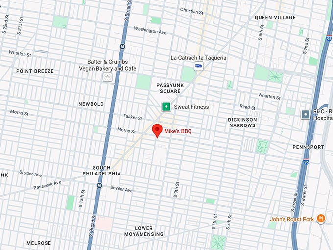 16. mike's bbq map