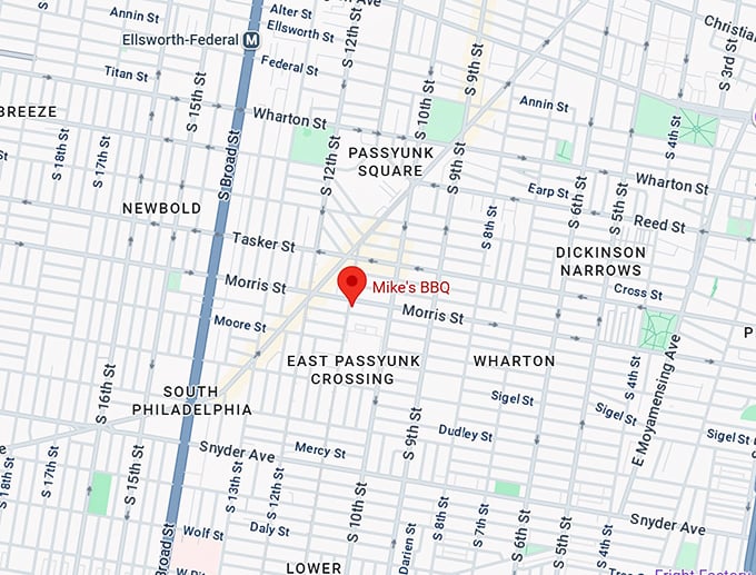 16. mike's bbq map