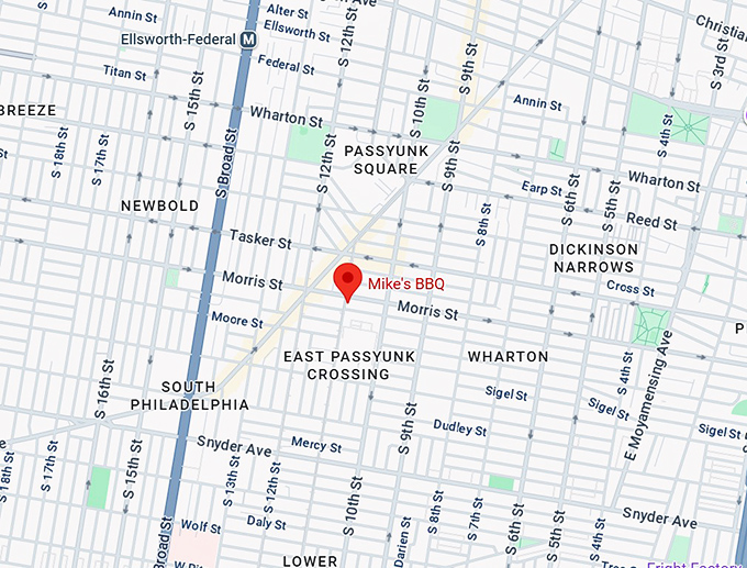 16. mike's bbq map