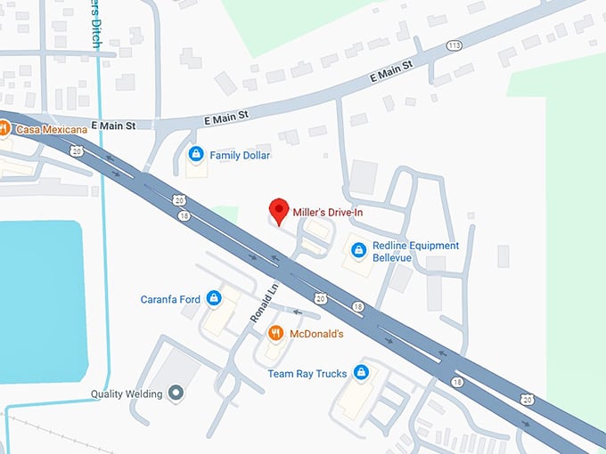 16. miller’s drive in map