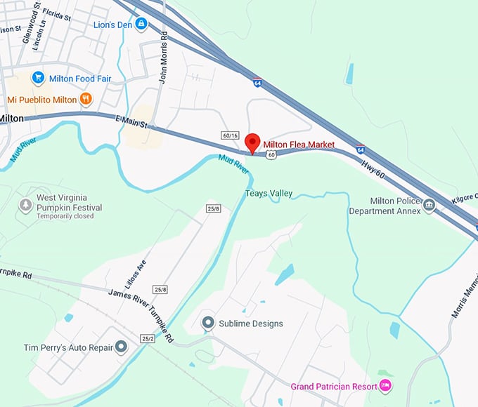 milton flea market, inc map