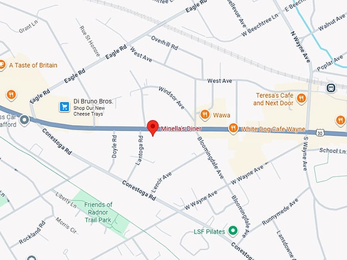 16. minella's diner map