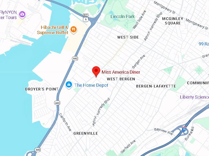 16. miss america diner map
