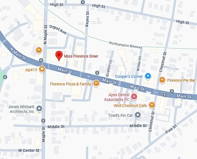 16. miss florence diner map