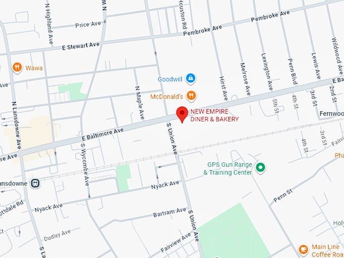 16. new empire diner & bakery map