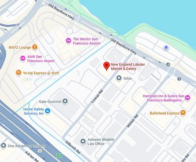 16. new england lobster market & eatery map