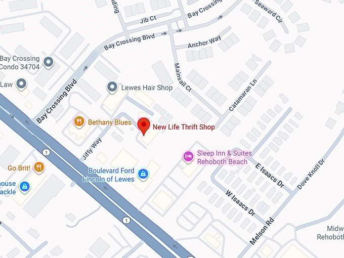 16. new life thrift shop map