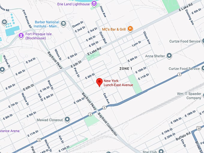 16. new york lunch east avenue map