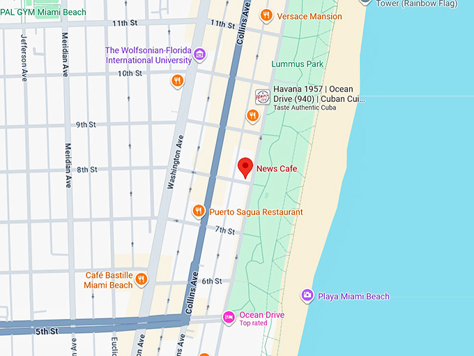16. news cafe map