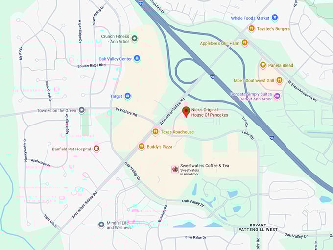 16. nick’s original house of pancakes map