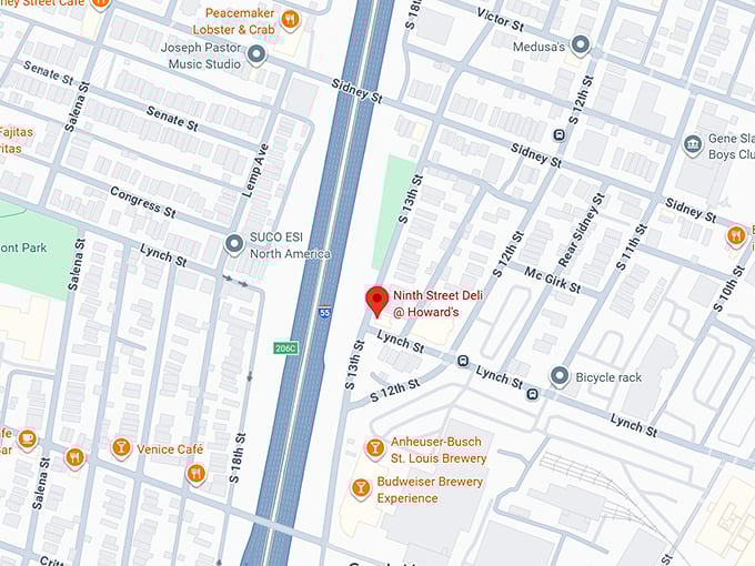 16. ninth street deli @ howard's map