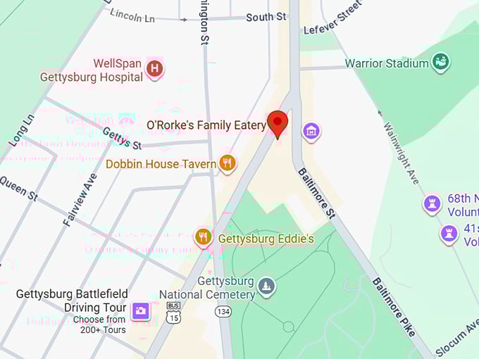 16. o'rorke's family eatery map