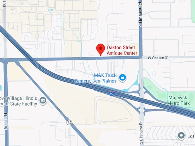 16. oakton street antique centre map