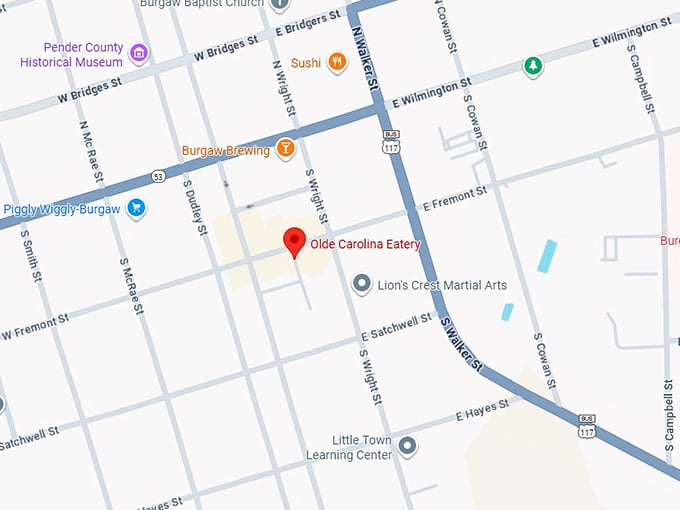 16. olde carolina eatery map