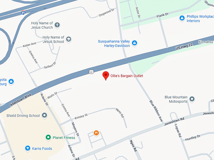 16. ollie's bargain outlet map