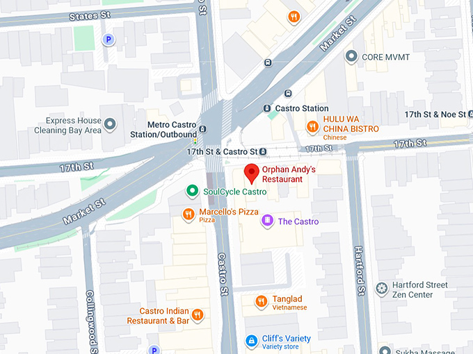 16. orphan andy’s diner map