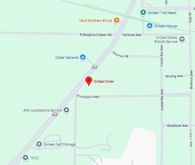16. osteen diner map