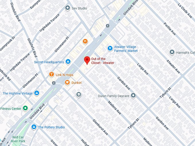 16. out of the closet atwater map