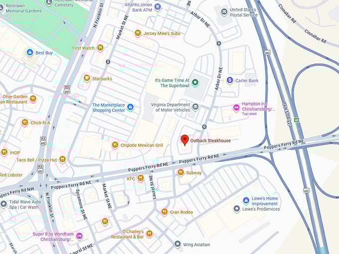 16. outback steakhouse map