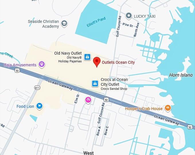 16. outlets ocean city map
