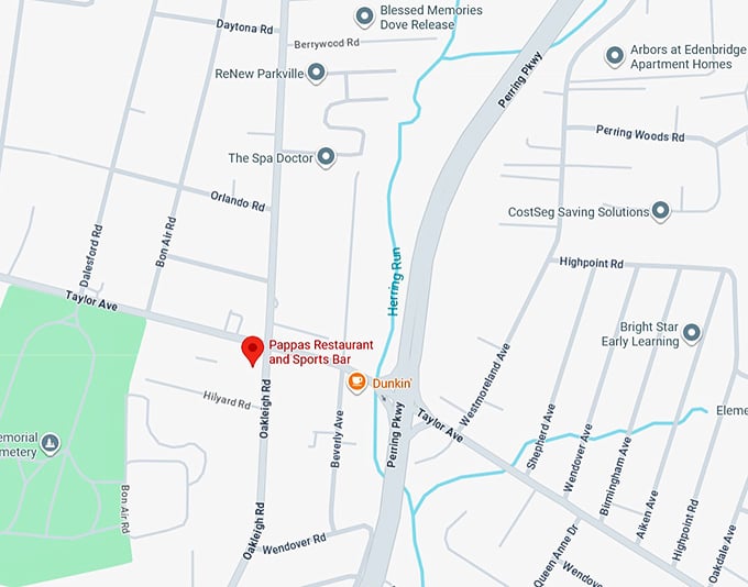 16. pappas restaurant and sports bar map