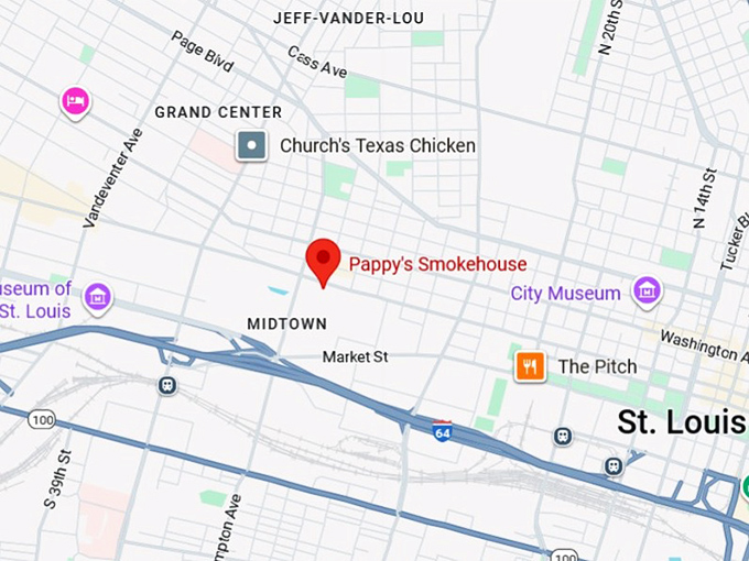16. pappy’s smokehouse map