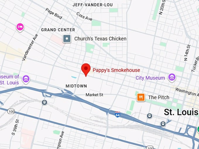 16. pappy’s smokehouse map