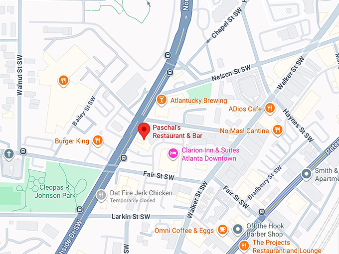 16. paschal's restaurant & bar map