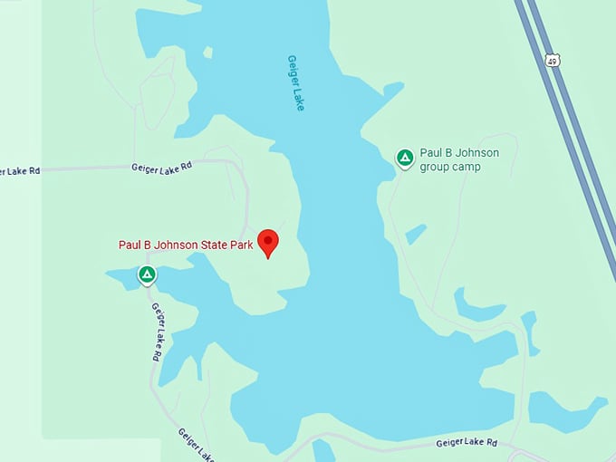 16. paul b johnson state park map