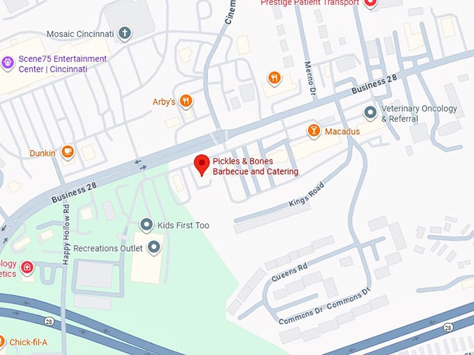 16. pickles & bones barbecue and catering map