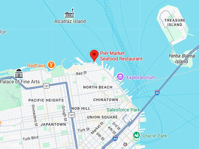 16. pier market seafood restaurant map
