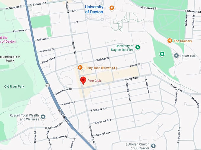 16. pine club map