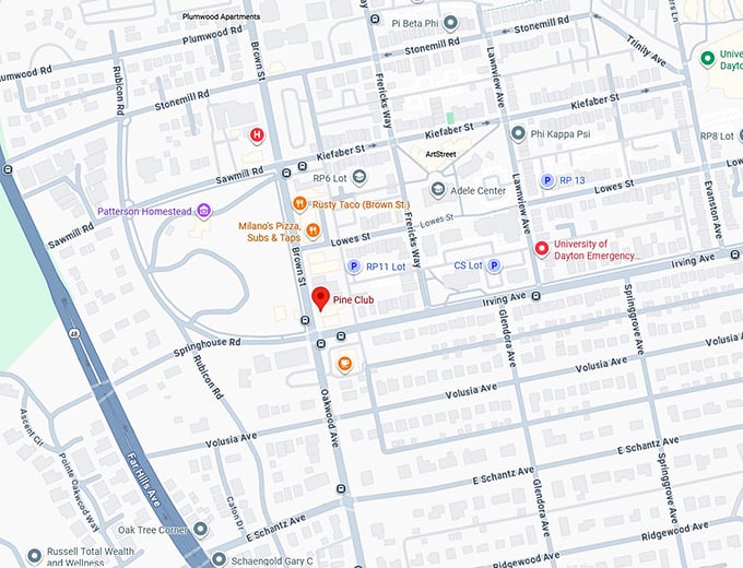 16. pine club map