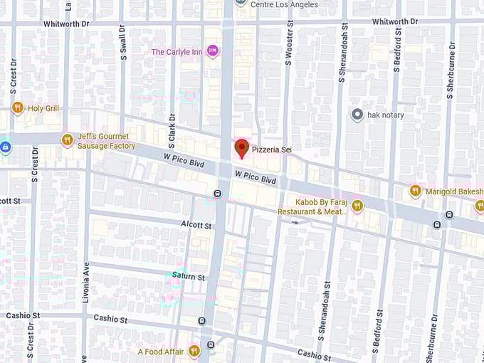 16. pizzeria sei map