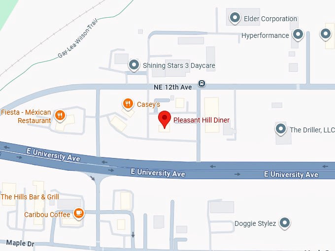 16. pleasant hill diner map