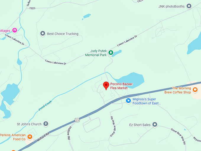 16. pocono bazaar flea market – east stroudsburg map