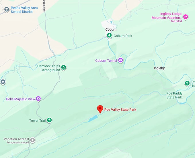 16. poe valley state park map